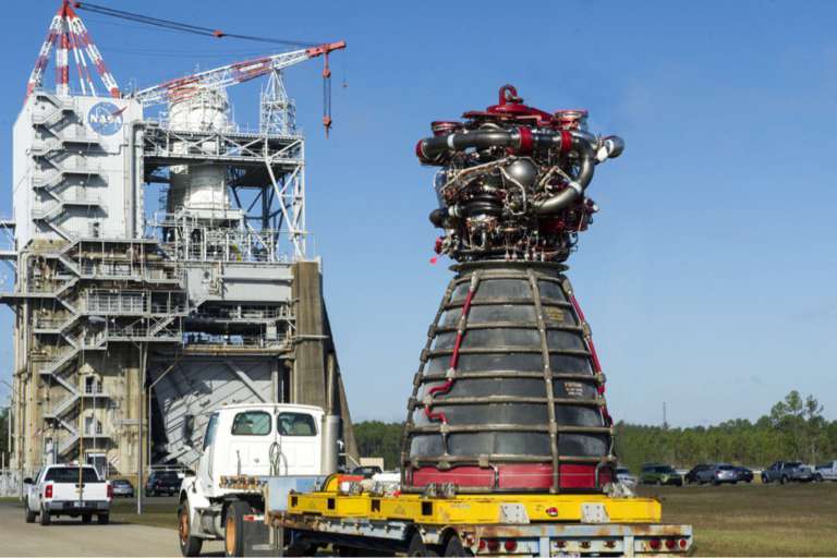 SLS RS-25 engine 2059 approaches the test… | The Planetary Society