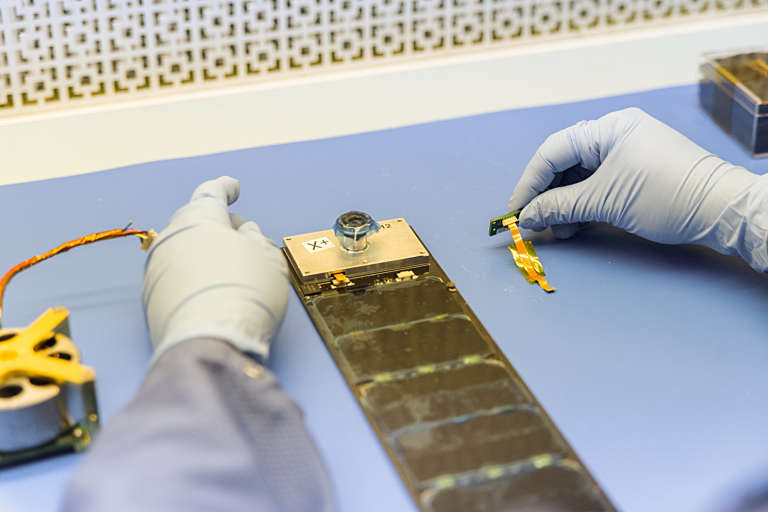 Camera on the solar array | The Planetary Society