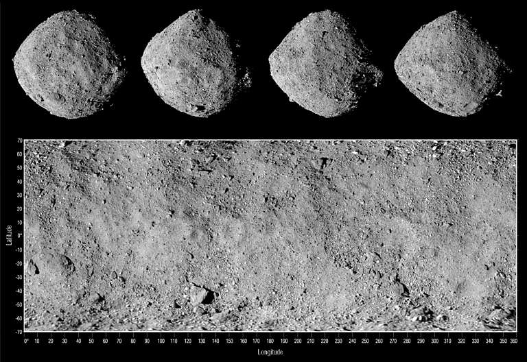 Four Sides of Bennu with Corresponding Global… | The Planetary Society