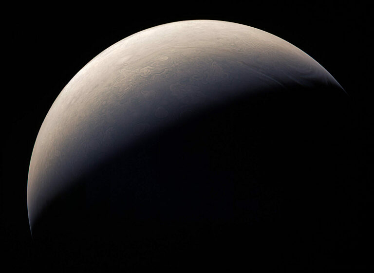 Crescent Jupiter from Juno | The Planetary Society