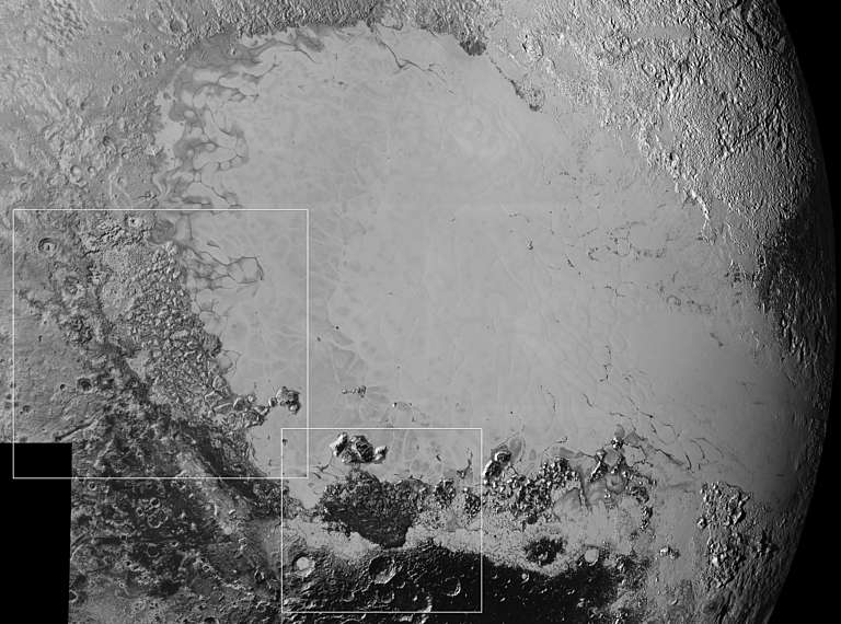 Pluto's diverse terrain (context map) | The Planetary Society