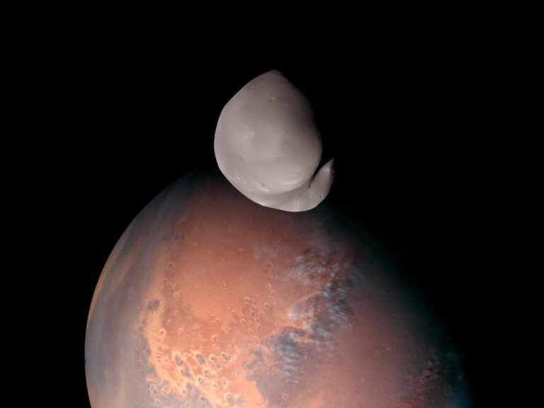 Deimos Over Mars The Planetary Society