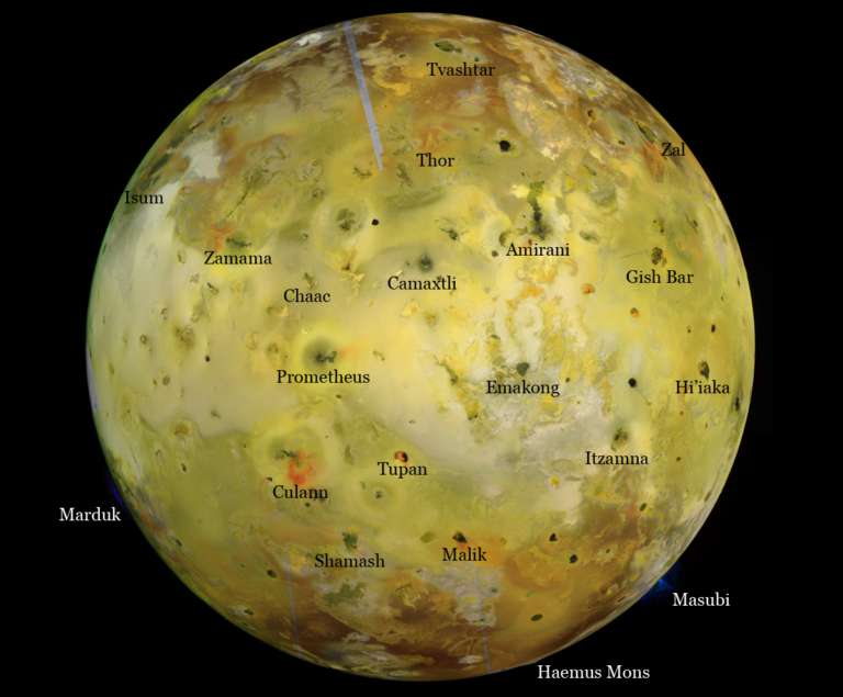 Io, labeled | The Planetary Society