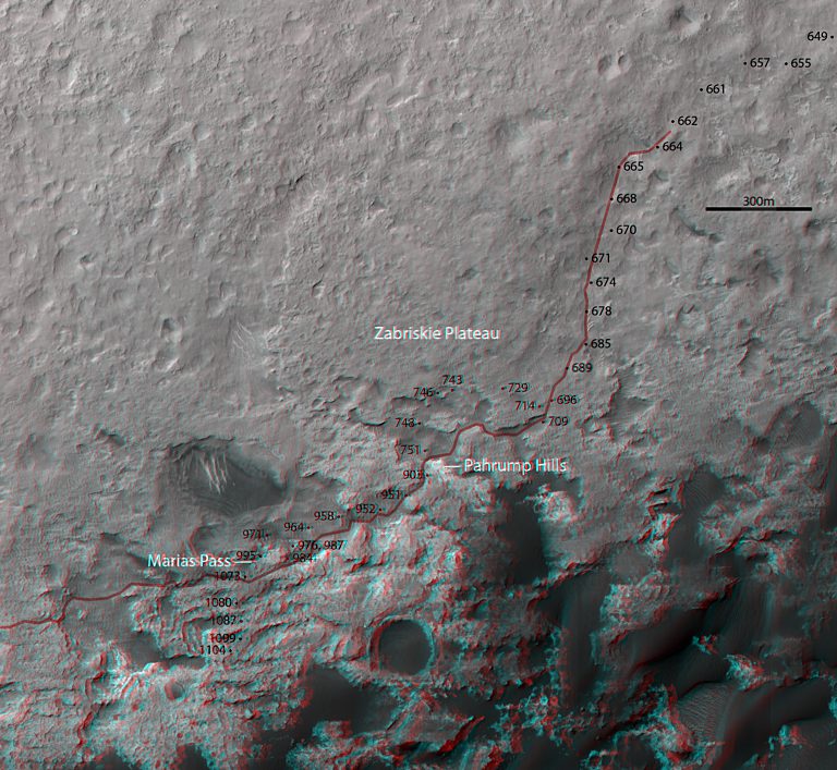 3D route map for Curiosity: Along the dunes… | The Planetary Society