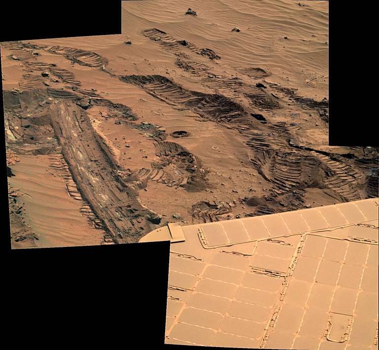 Spirit slips on the mud, sol 1042 | The Planetary Society