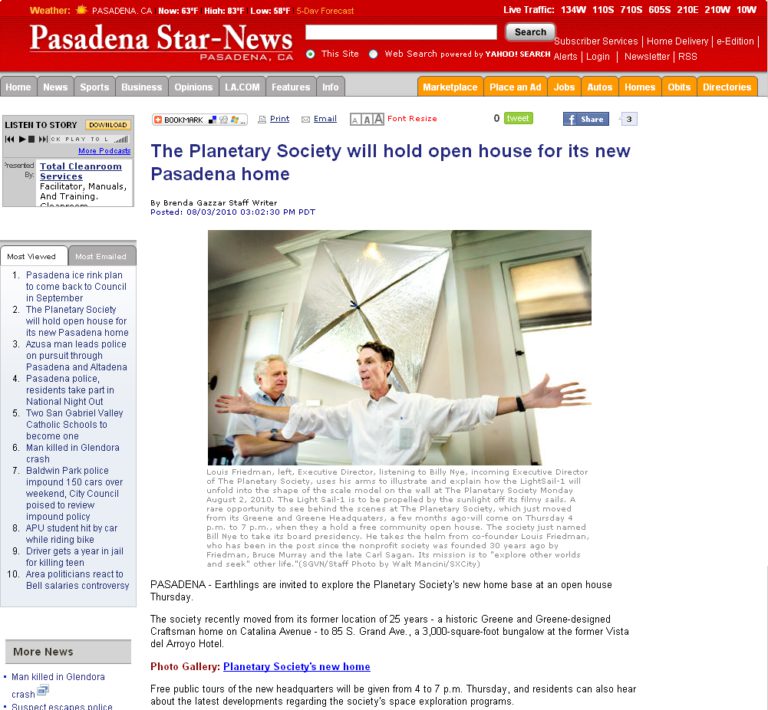 Open House at our new headquarters with the… | The Planetary Society