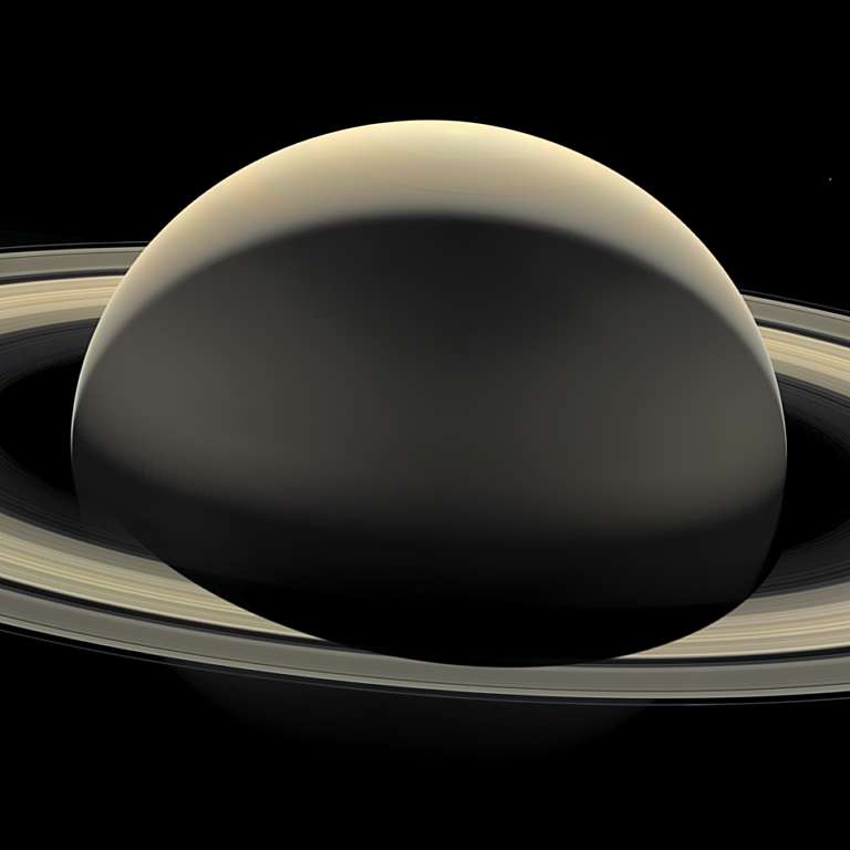 Mimas "rising" from behind Saturn | The Planetary Society