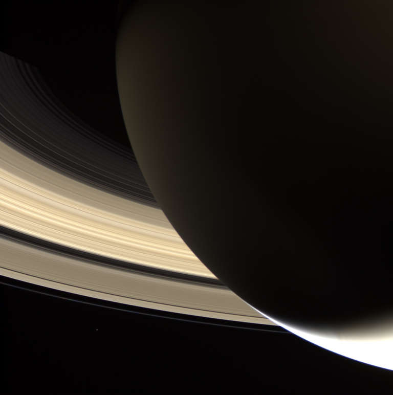 Sunlit rings, nightside Saturn | The Planetary Society