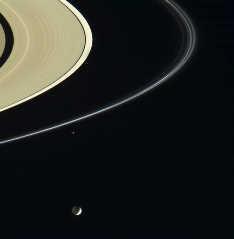 Mimas and Saturn's Rings | The Planetary Society