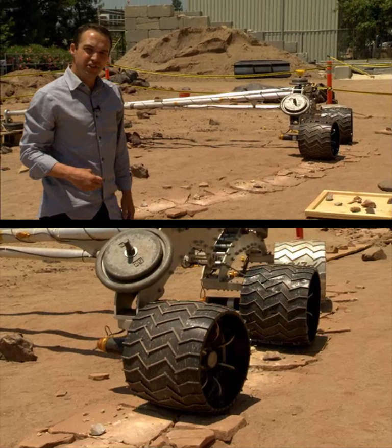 Rover wheel testing rig in Mars Yard, JPL… | The Planetary Society