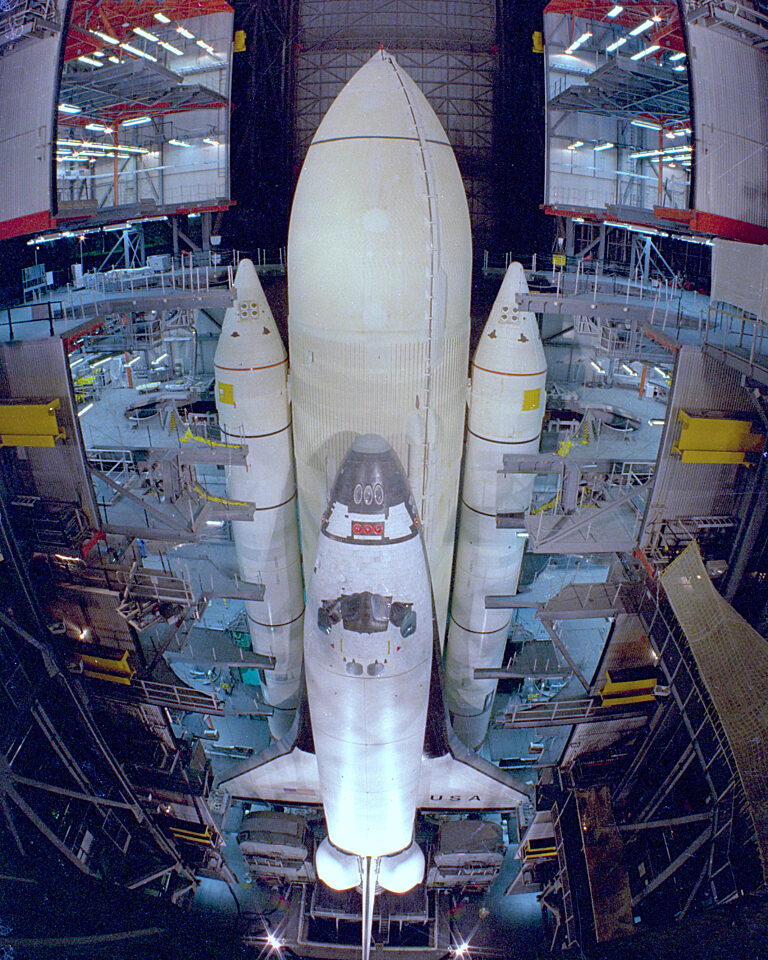 STS-1 in the Vehicle Assembly Building | The Planetary Society