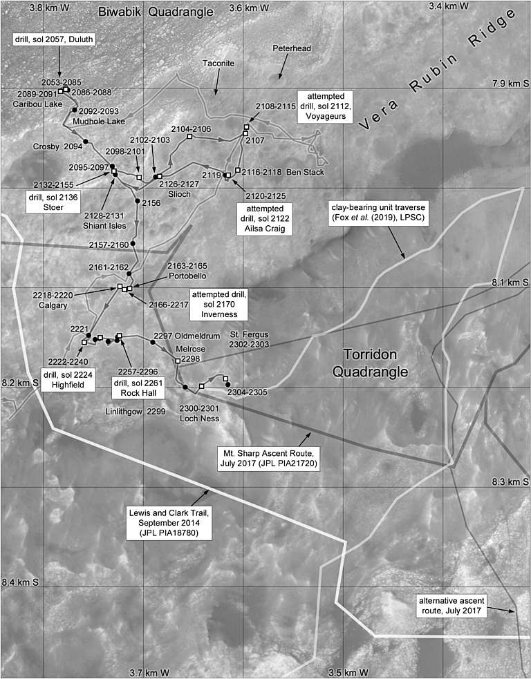 Phil Stooke's Curiosity route maps (updated… | The Planetary Society